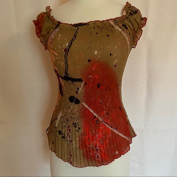 Jaipur | Tops | Mixed Pattern Ruffle Blouse Multicolor | Poshmark